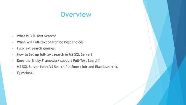 MS SQL Server Full-Text Search | PPT