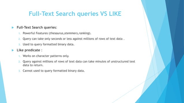 MS SQL Server Full-Text Search | PPT