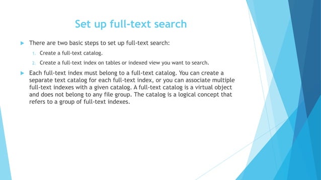 MS SQL Server Full-Text Search | PPT