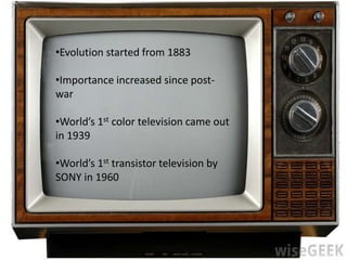 History of TV | PPTX | Home Entertainment Systems | Consumer Electronics