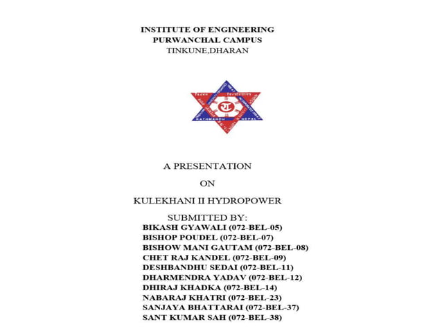 Kulekhani 2nd hydropower station | PPTX