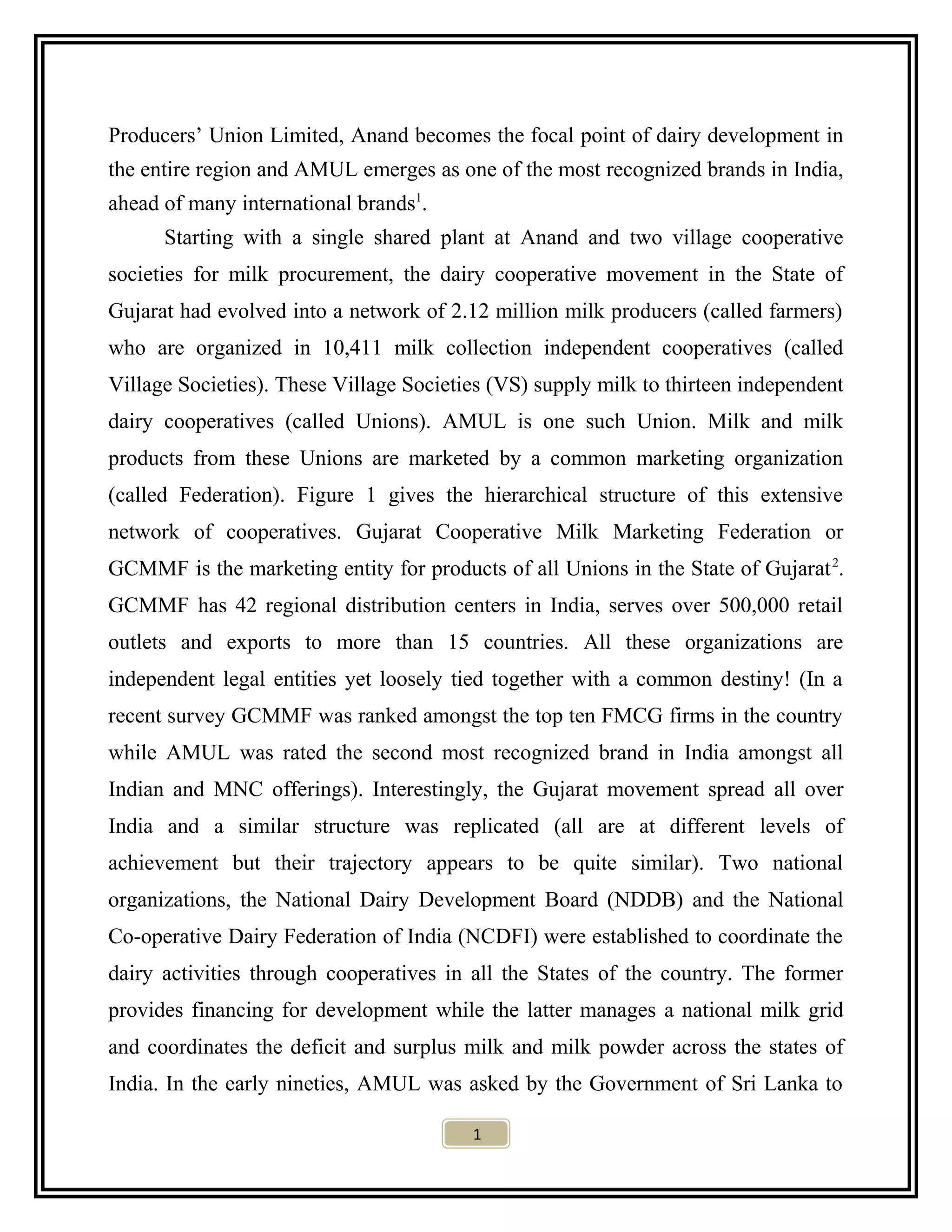 Project Report on Amul | DOC