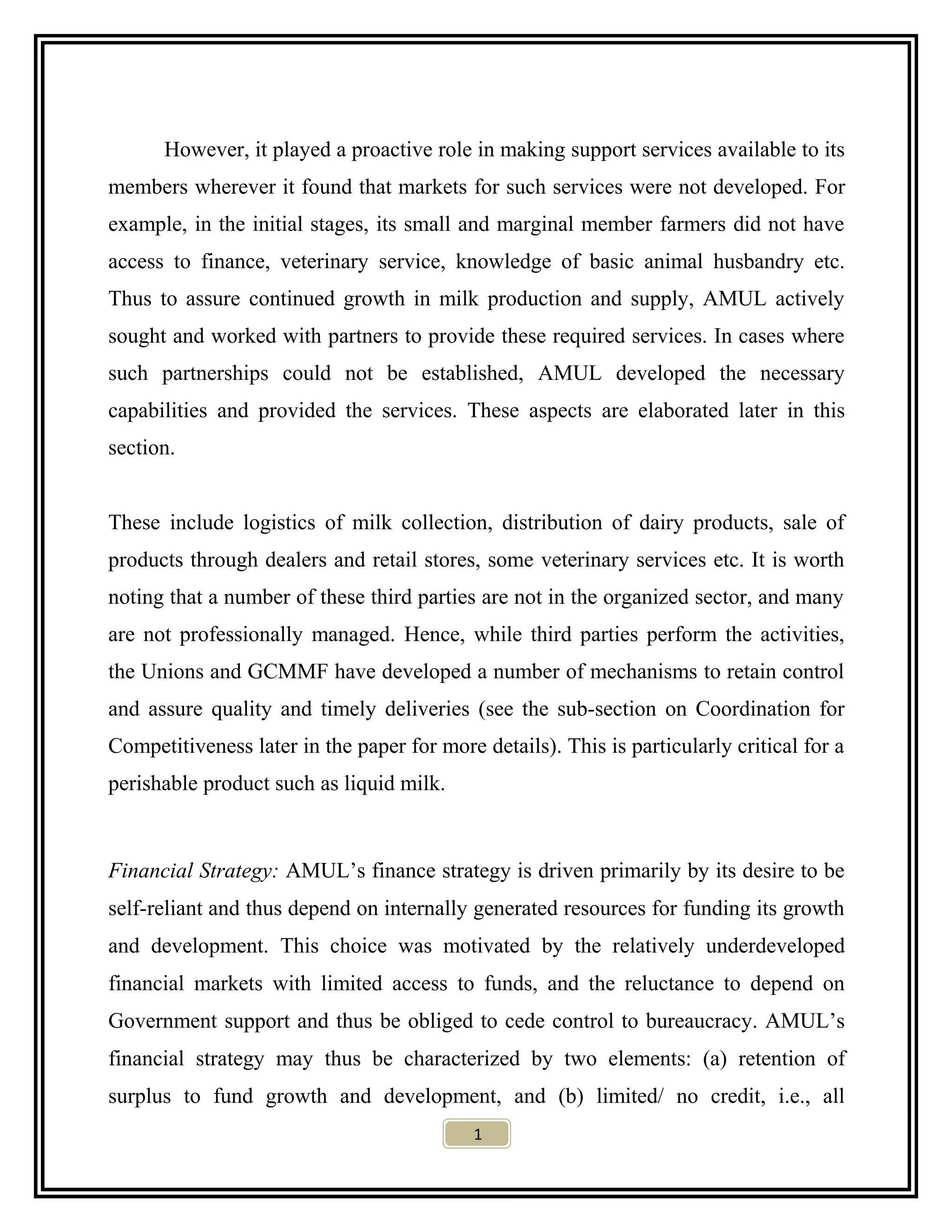 Project Report on Amul | DOC