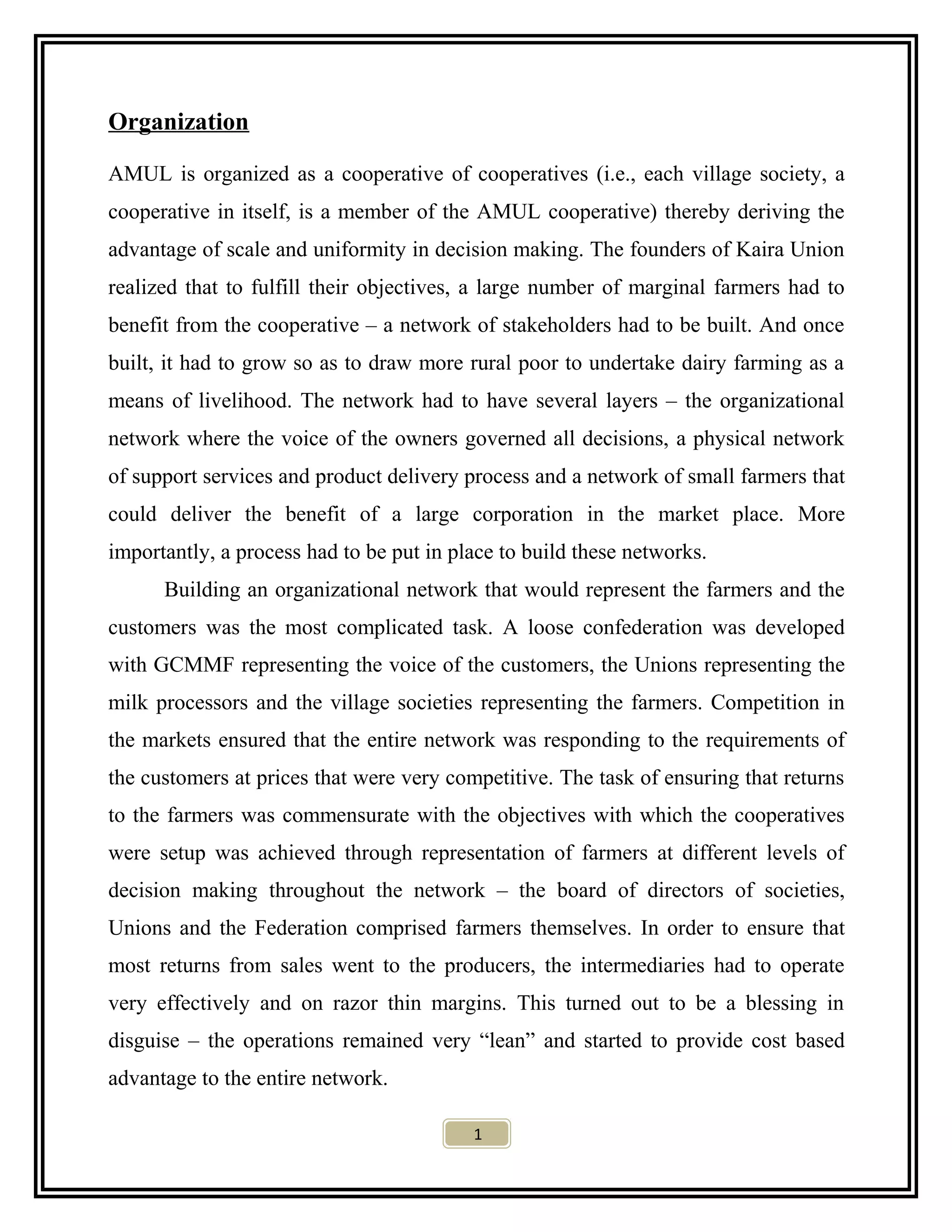 Project Report on Amul | DOC