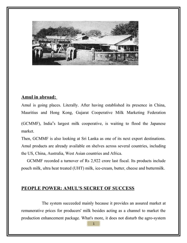 Project Report on Amul | DOC