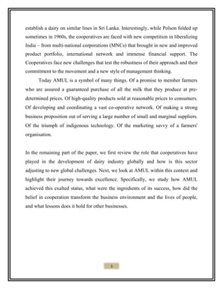 Project Report on Amul | DOC