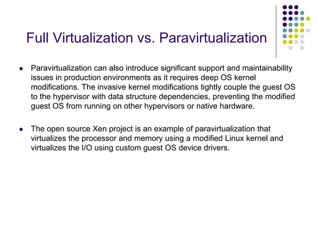 Fullandparavirtualization.ppt | Operating Systems | Computer Software ...