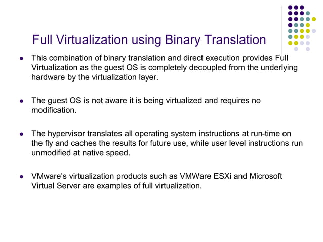 Fullandparavirtualization.ppt | Operating Systems | Computer Software ...