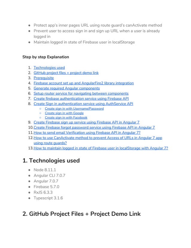 Full Angular 7 Firebase Authentication System Pdf Web Development Internet