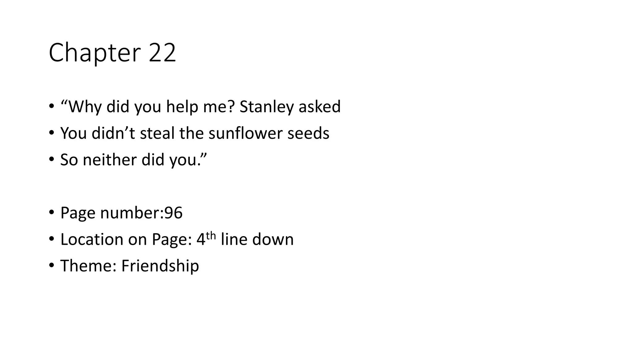 Holes Key Quotes - All Chapters | PPTX