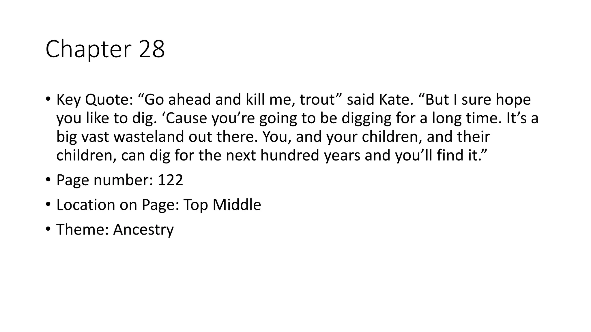 Holes Key Quotes - All Chapters | PPTX