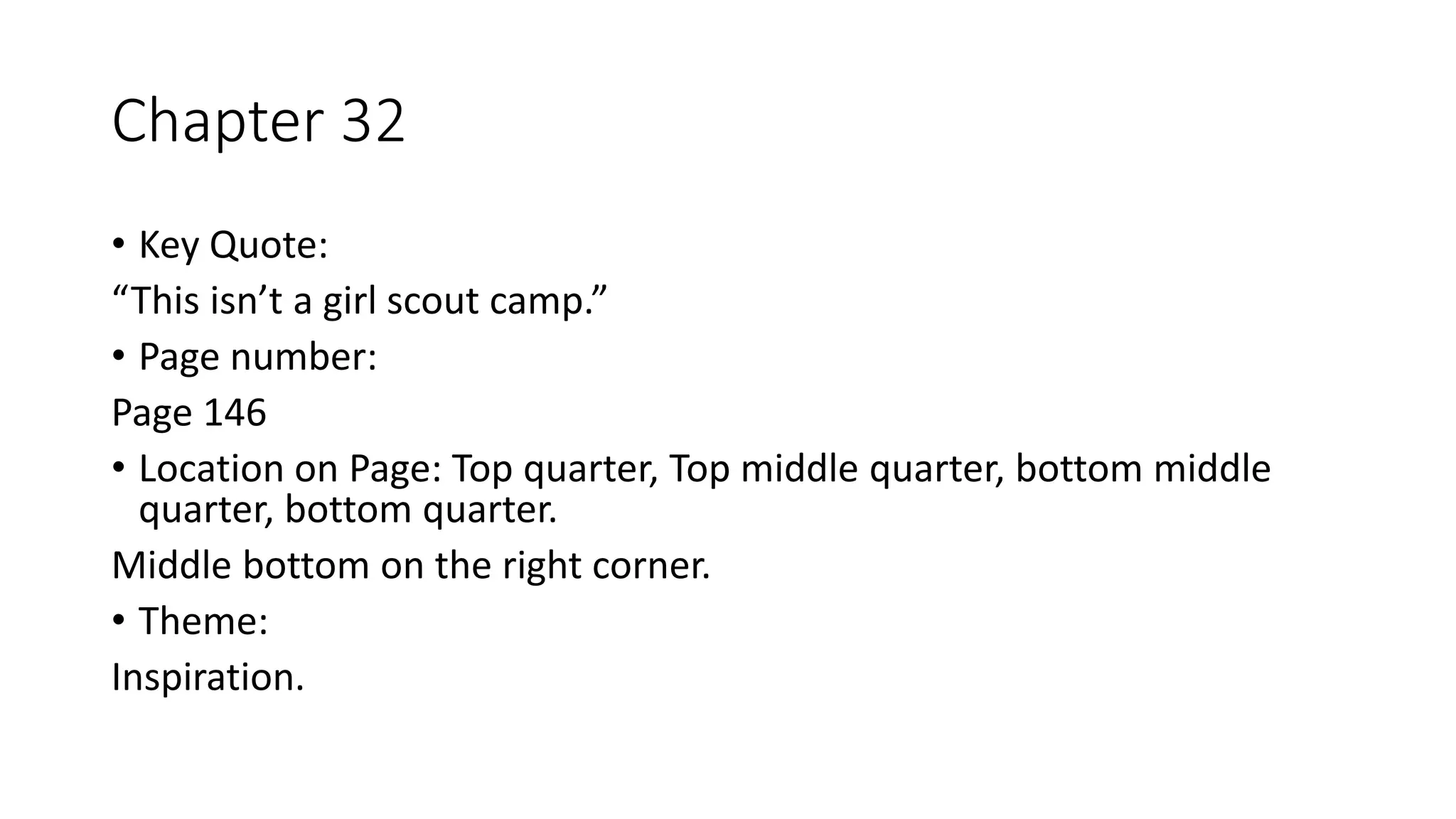 Holes Key Quotes - All Chapters | PPTX