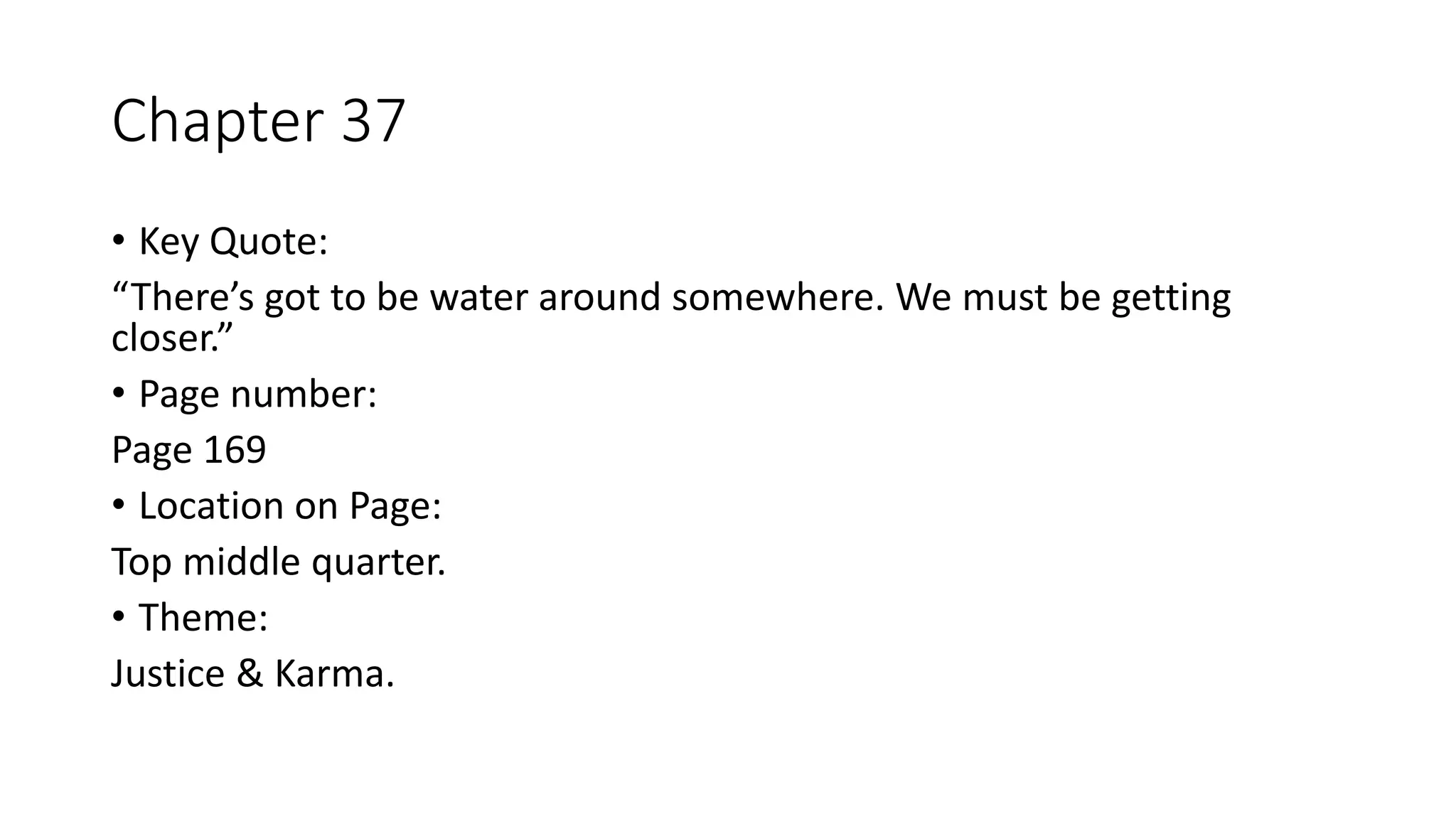 Holes Key Quotes - All Chapters | PPTX