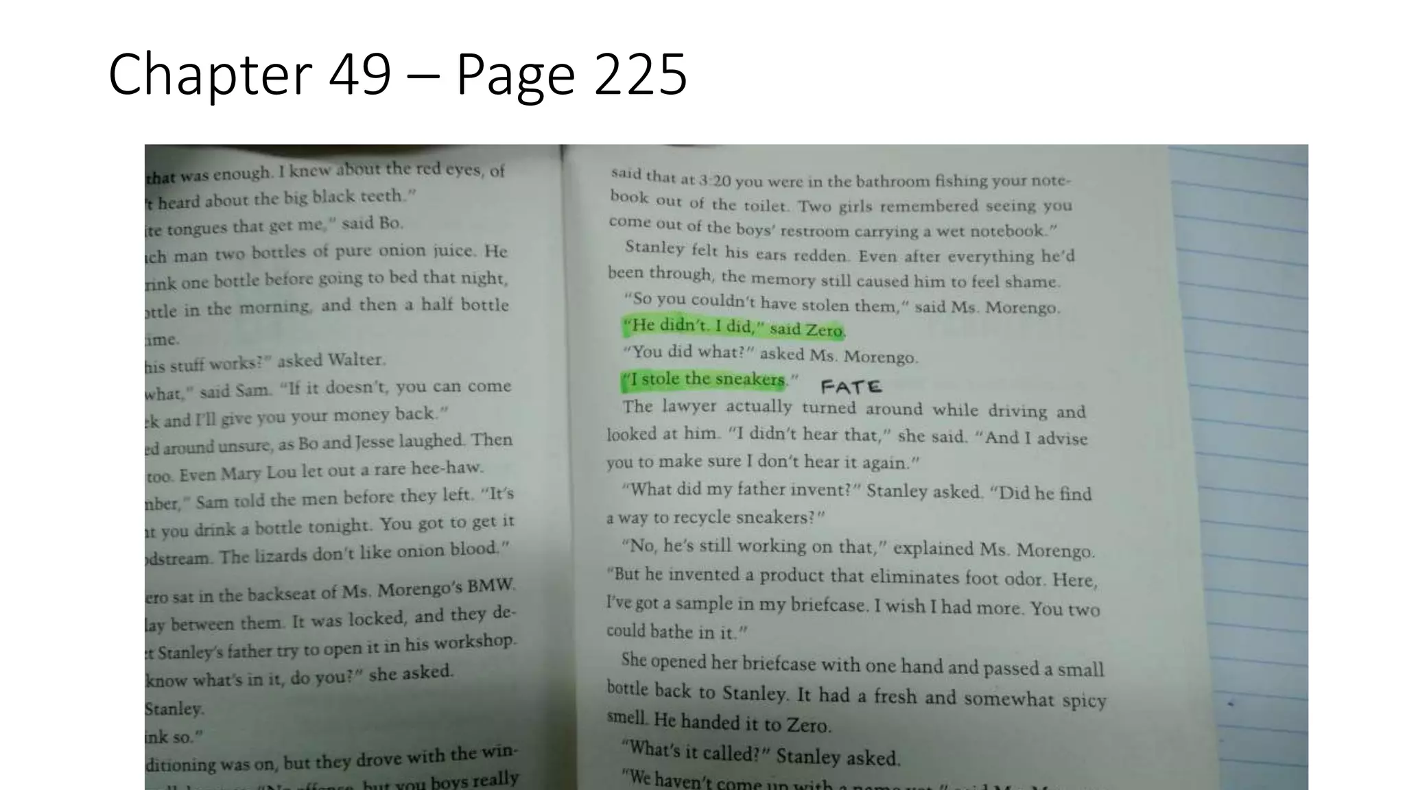 Holes Key Quotes - All Chapters | PPTX