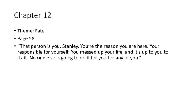 Holes Key Quotes - All Chapters | PPTX