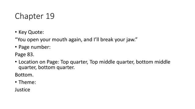 Holes Key Quotes - All Chapters | PPTX