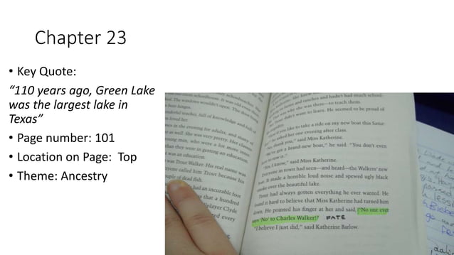 Holes Key Quotes - All Chapters | PPTX