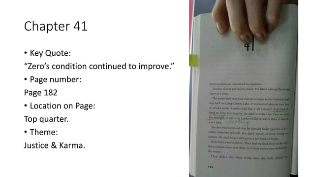 Holes Key Quotes - All Chapters | PPTX