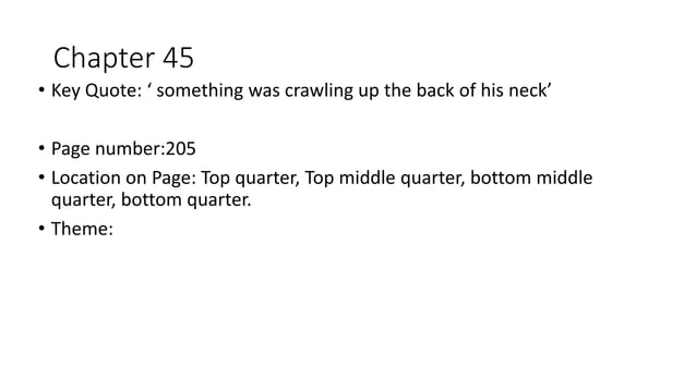 Holes Key Quotes - All Chapters | PPTX