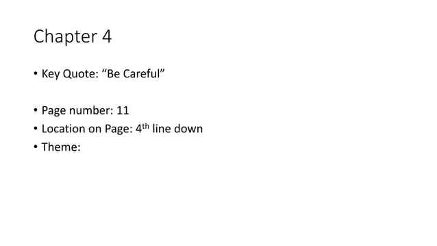 Holes Key Quotes - All Chapters | PPTX