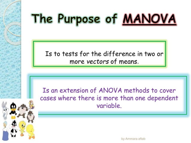 Full anova and manova by ammara aftab | PPT | Free Download