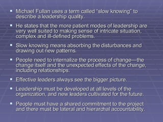 Fullans Power Point | PPT