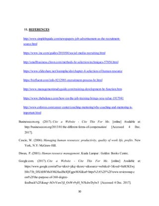 Human Resource Management assignment. | DOCX
