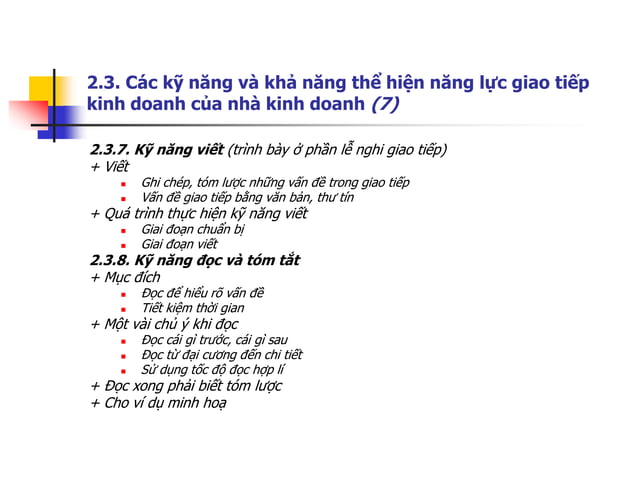 Bài giảng về giao tiếp và đàm phán kinh doanh trong QTKD | PDF