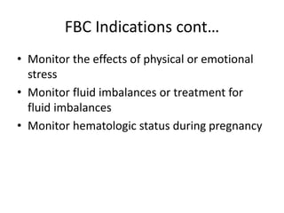 Full Blood Count (FBC) - Thyolo Hospital, Malawi | PPTX