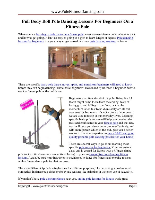 Full Body Roll Pole Dancing Lessons For Beginners On A Fitness Pole