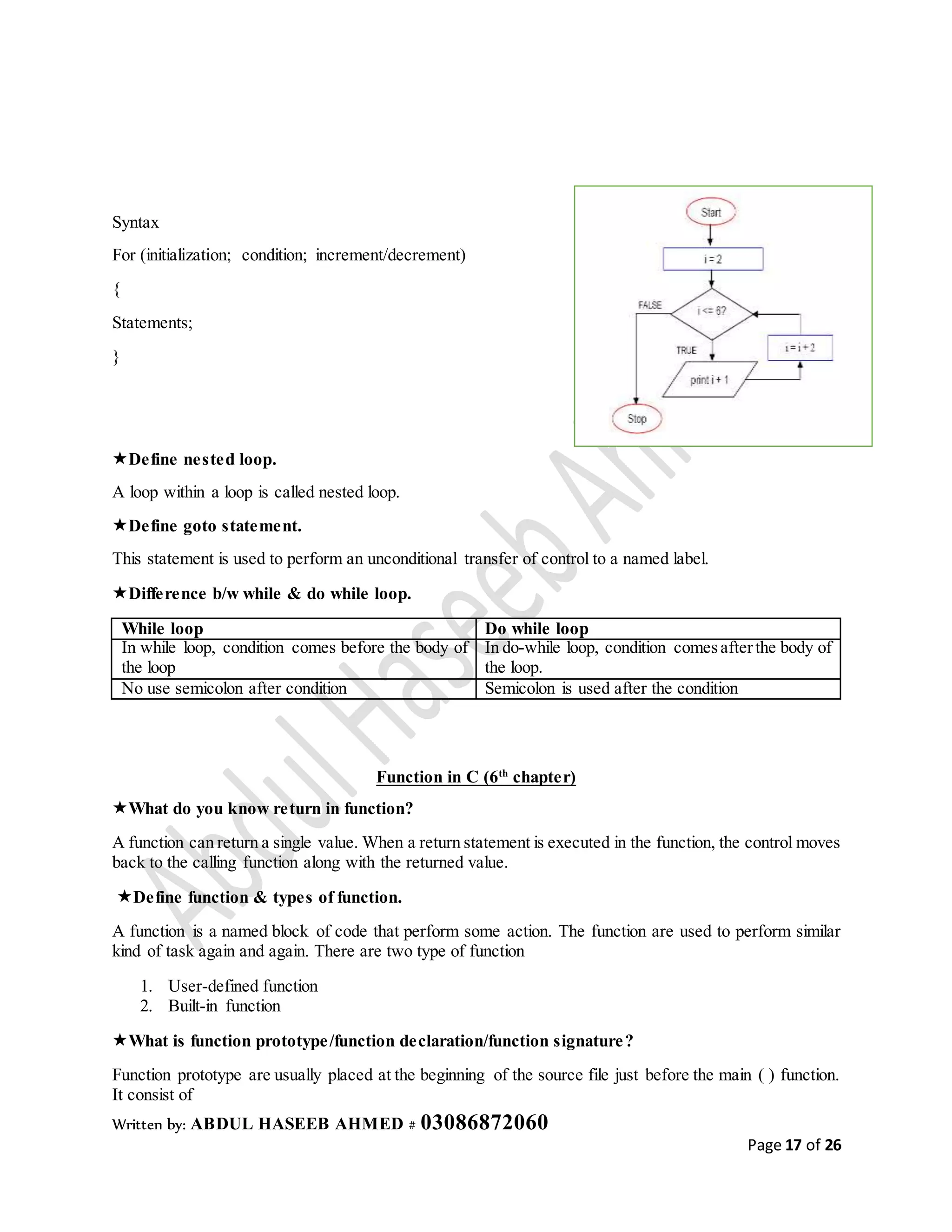 ICS Part 2 Computer Science Short Notes | DOCX