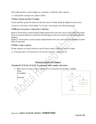 ICS Part 2 Computer Science Short Notes | DOCX