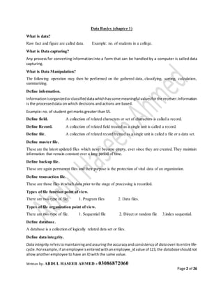 ICS Part 2 Computer Science Short Notes | DOCX