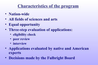 Fulbright - Introduction | PPT | Education