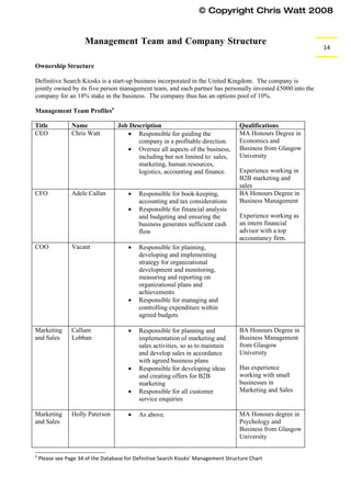 Mock Business Plan | DOC