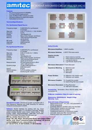 Amitec RF and Microwave Product catalog | PDF