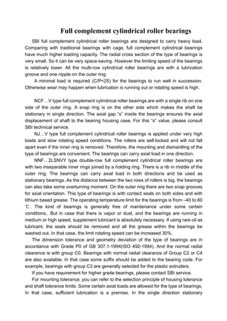 Full complement cylindrical roller bearings | PDF