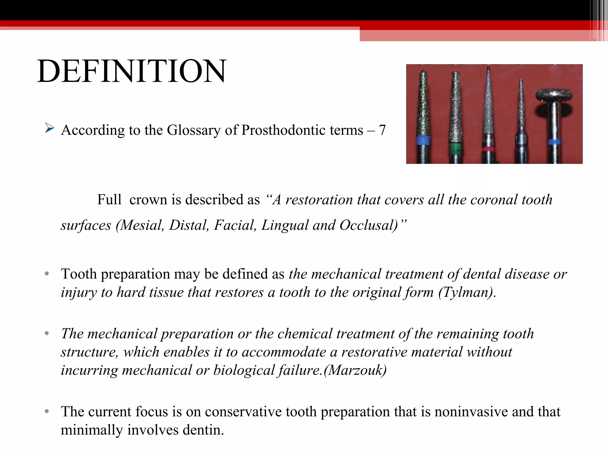 Full crown preparation | PPT