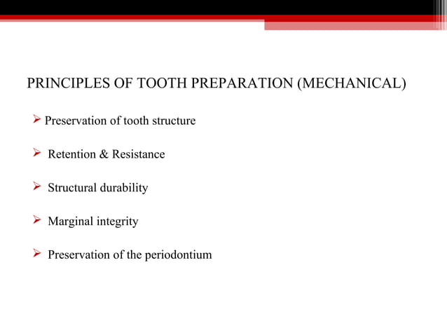 Full crown preparation | PPT | Dental Health | Diseases and Conditions