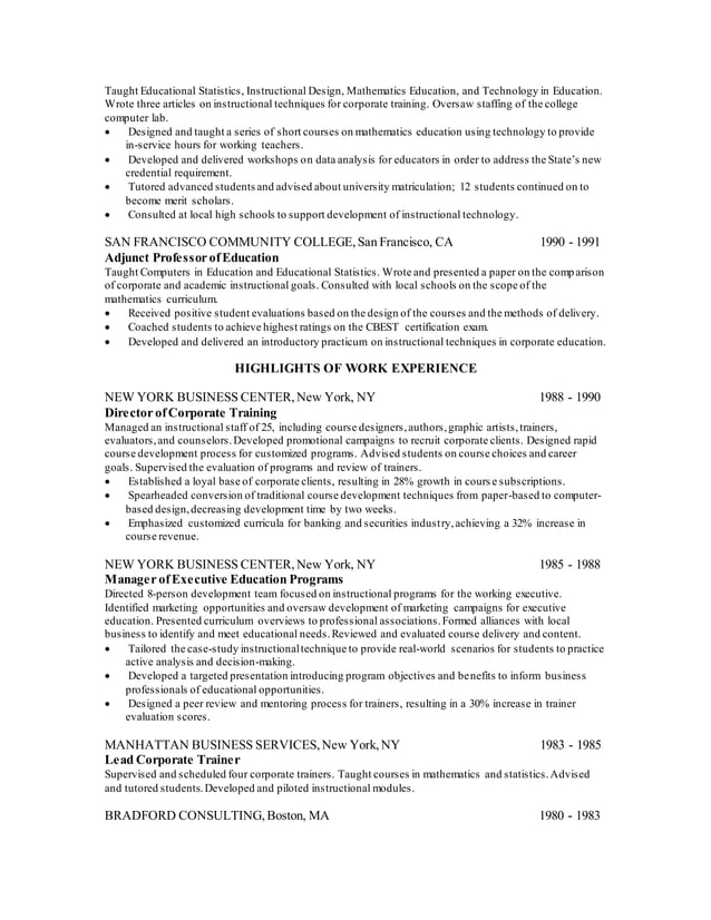 Full curriculum vitae template (best) CV template | PDF