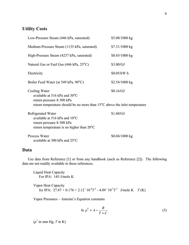 Full design for acetone production | PDF | Chemistry | Science
