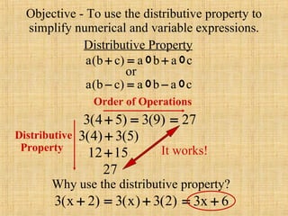 Distributive Property | PPT