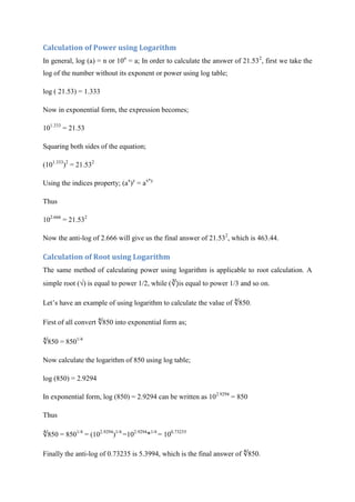 INDICES & LOGARITHMS | PDF
