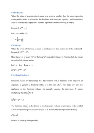INDICES & LOGARITHMS | PDF