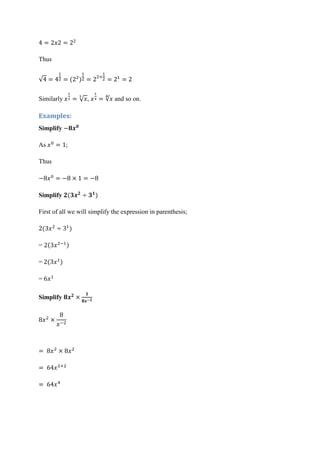 INDICES & LOGARITHMS | PDF