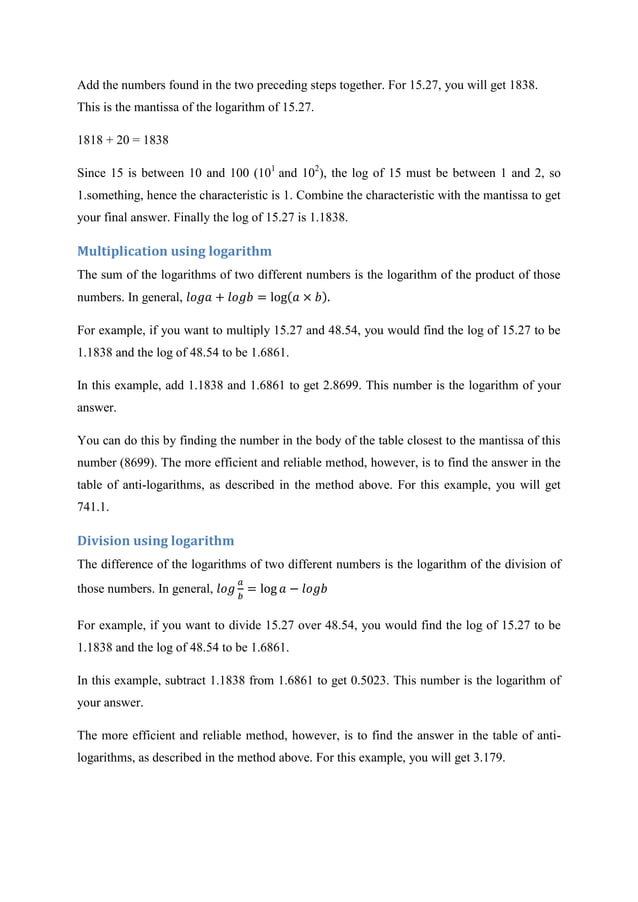 Indices and logarithms | PDF
