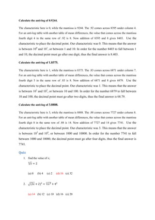 Indices and logarithms | PDF