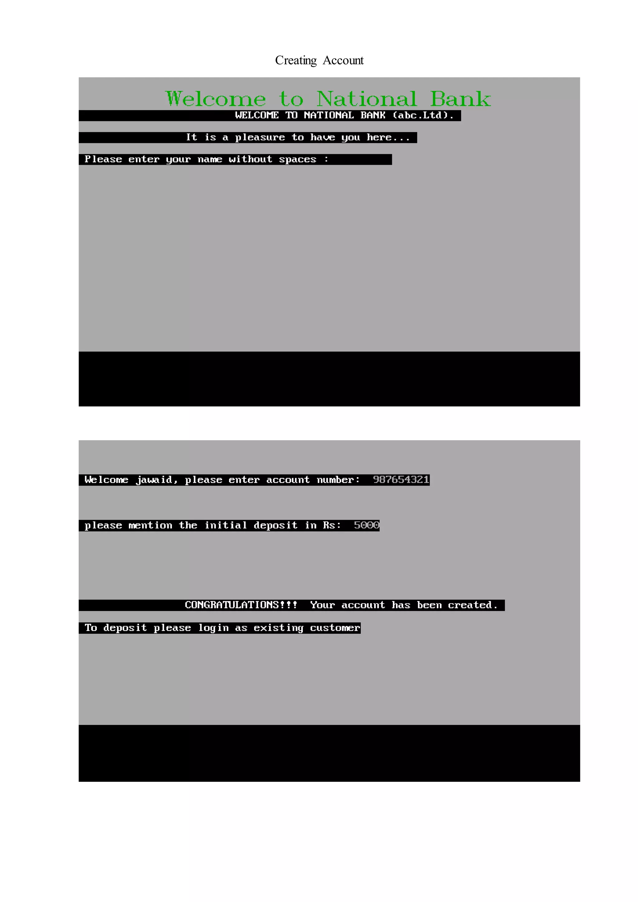 Banking Management System Project documentation | DOCX