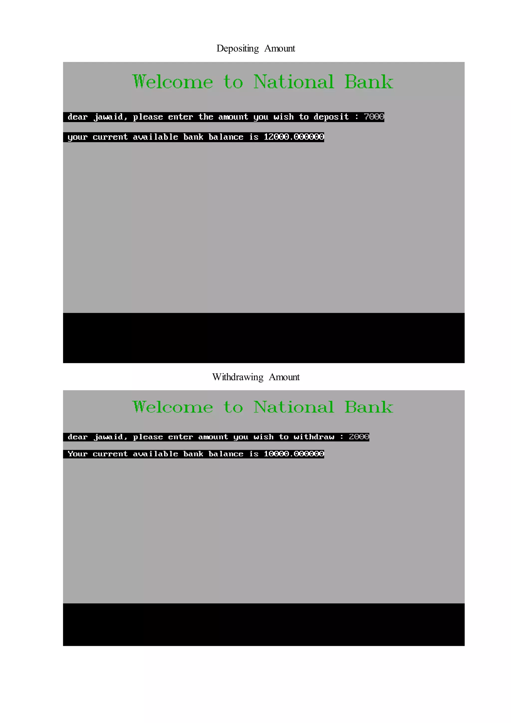 Banking Management System Project documentation | DOCX