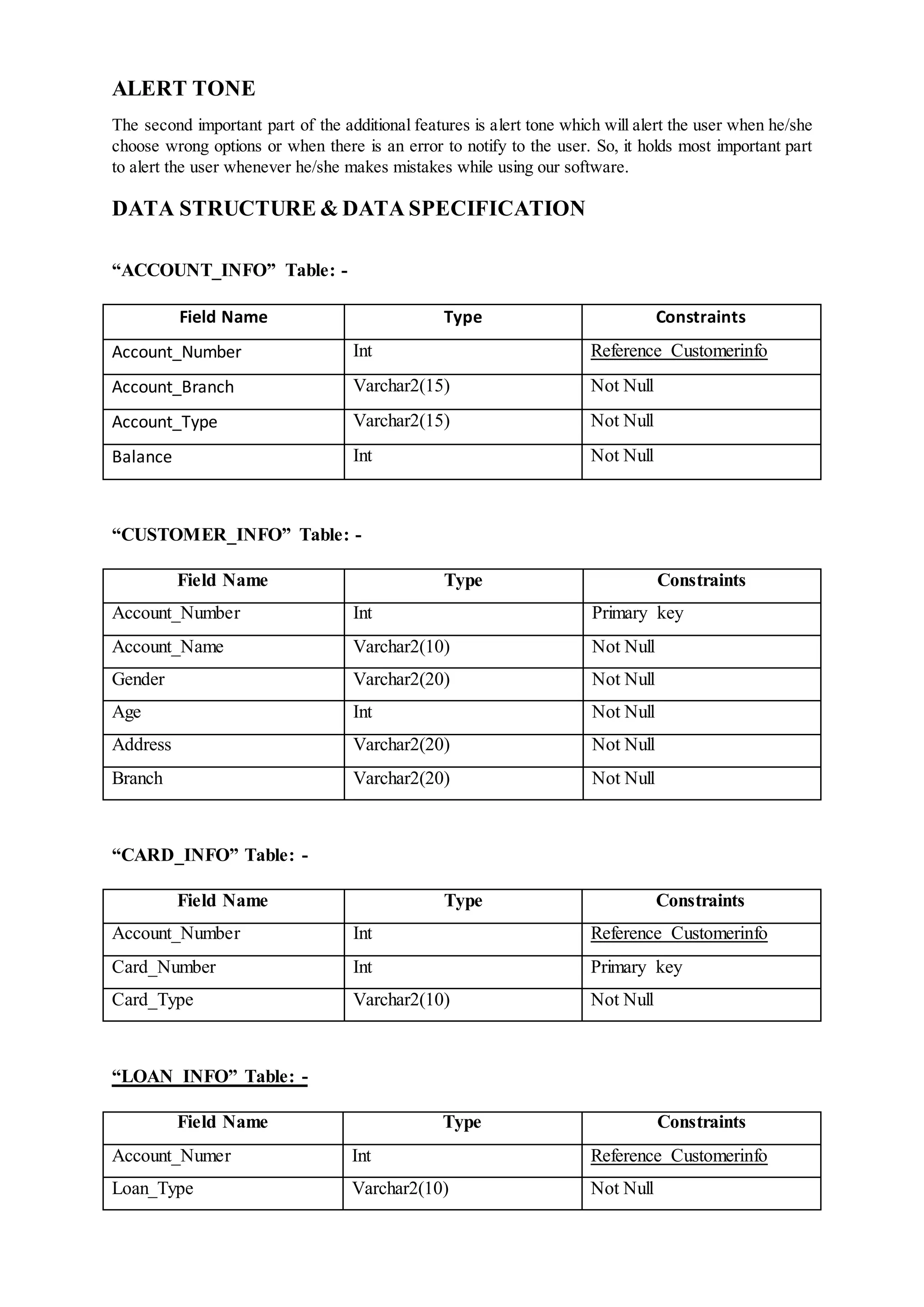 Banking Management System Project documentation | DOCX